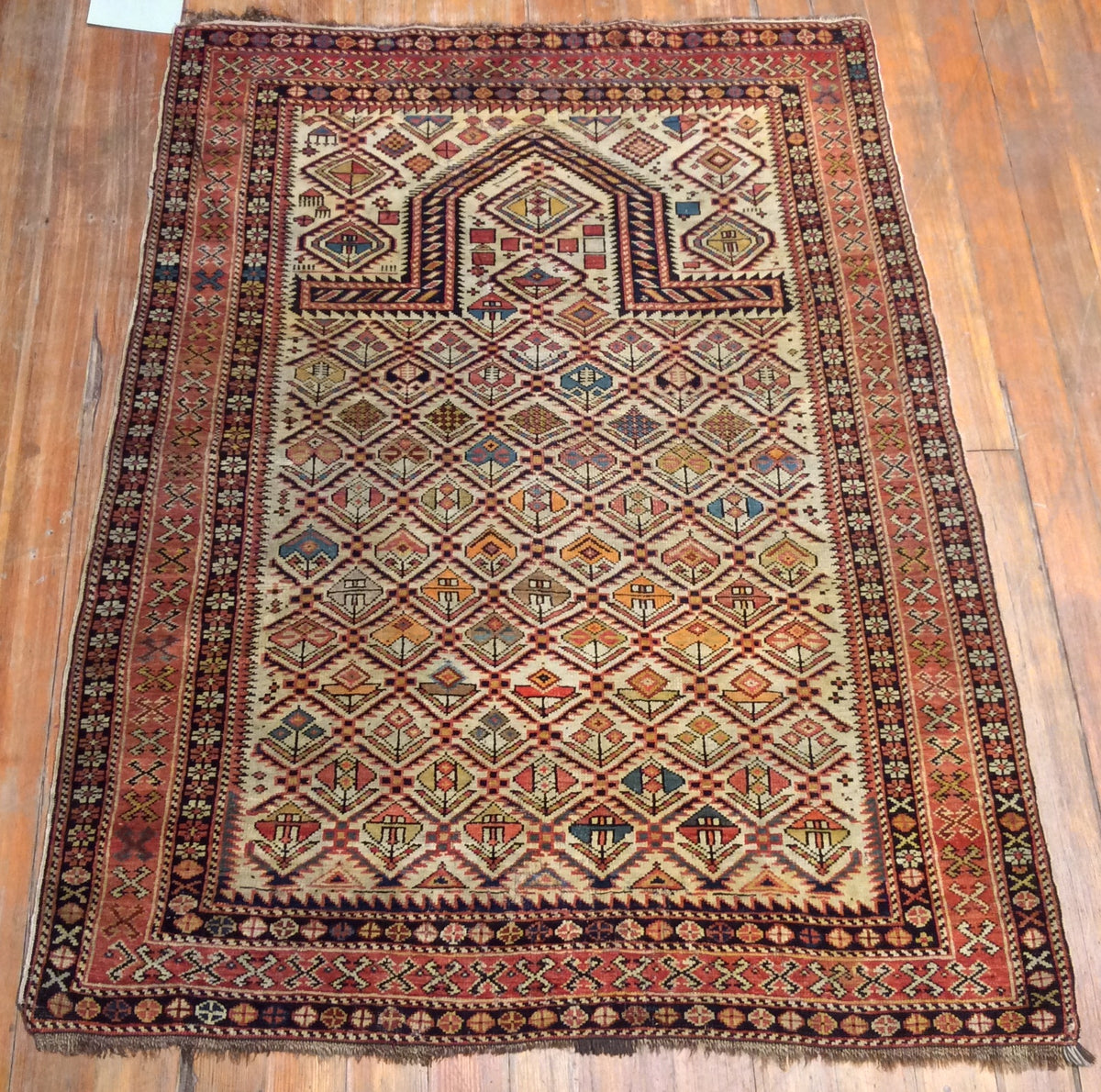 Antique Dagestan Prayer Rug 4'8" x 3'4" – Zephyr Rugs